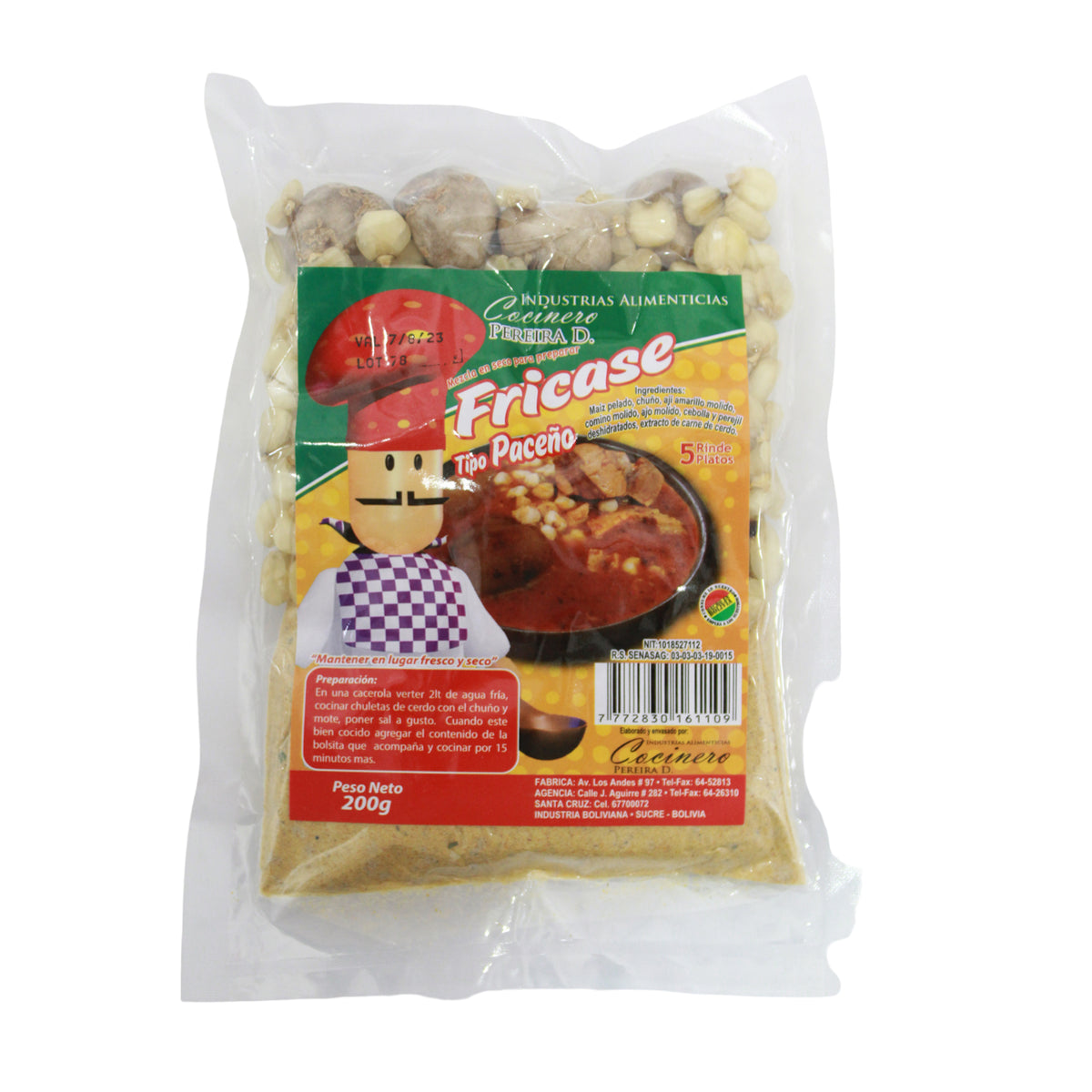 Fricase Tipo Paceño Cocinero Bolsa X 200G — Amarket