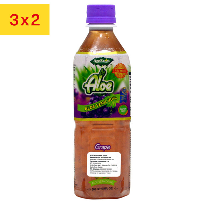 Aloe Vera Drink Grape Farmacorp X 500Ml — Amarket